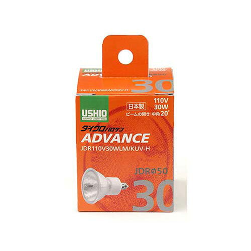 ●ダイクロハロゲンJDR直径50アドバンス●省電力タイプ●最大光度800cd●約25％の省電力、約1.7倍の高照度を実現。高い発光効率と高品質な光を実現したハロゲン電球です。UVカット石英管の採用により、さらに約50％の紫外線をカットしまし...