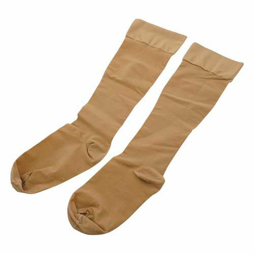 ●履き心地と透明感に優れた弾性ストッキングです。●伸びの良い素材を使用し、フィット感、ファション性に配慮しています。●ハイソックスレギュラータイプ●足首圧迫圧(hPa)：20〜27(15〜20mmHg)●色：シルキーベージュ●サイズ：L●足...