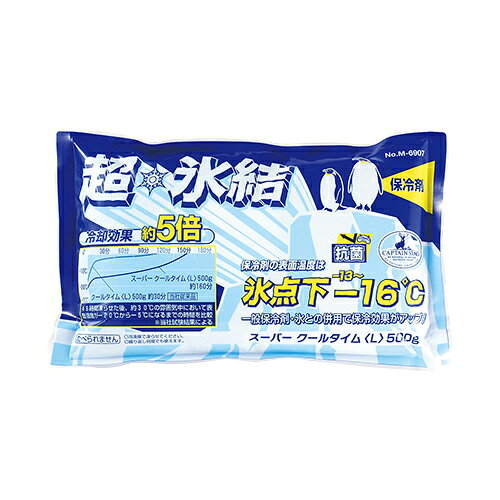 ●冷却効果従来の保冷剤の約5倍●冷凍庫で凍らせるだけ！何度でも使用できる●製品サイズ：225*140*28mm●重量：500g●材質：外装フィルム／ナイロン・ポリエチレン、内容物／天然系高分子(植物性)●48時間凍らせた後、30度の雰囲気中...
