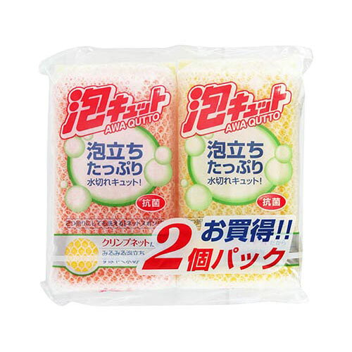 ●クリンプネットで泡立ちがよく、水切りもいいスポンジ(キッチン用)です。●2つ折りにしても洗えるネットスポンジ。●商品サイズ：幅／150mm、奥行／150mm、高さ／30mm、重量：26g●入数：2個。●事業者向け商品です。リニューアルに伴...