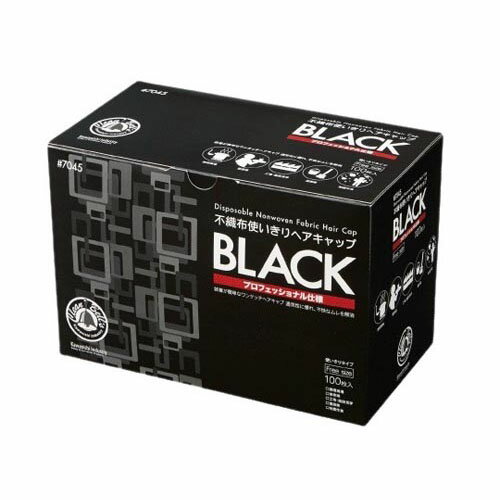 ●不織布なので糸くずなど異物混入の心配がありません。●素材、不織布：ポリプロピレン、ゴム：天然ゴム●色：ブラック●サイズ：フリー●入数：100枚入●事業者向け商品です。リニューアルに伴い、パッケージ・内容等予告なく変更する場合がございます。...