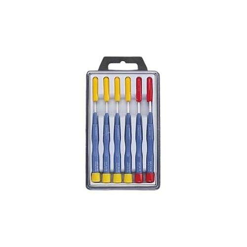 ●：6本組　(＋)ビット／#0・#0(赤)　(-)ビット／0.9・1.3・1.8・2.6mm(幅)(黄)●全長：105mm●絶縁、非磁性、非導電性●事業者向け商品です。リニューアルに伴い、パッケージ・内容等予告なく変更する場合がございます。...