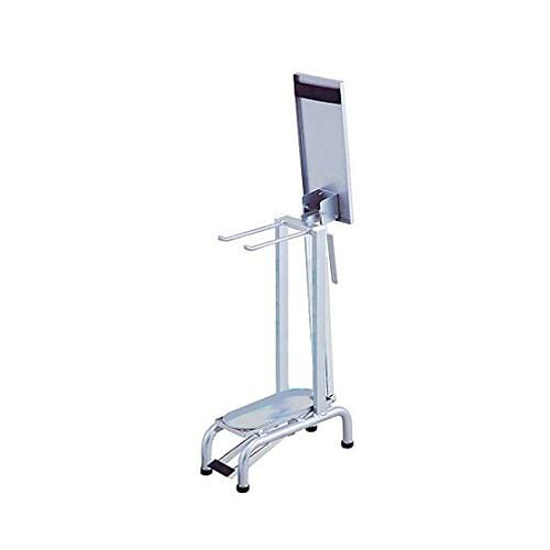 ●足踏み式のため両手が自由に使えます。●連結用パーツ(別売)を使うことで複数台固定できます。●幅*奥行き*高さ(mm)：125*350*480●材質：フレーム・フタ／スチール粉体塗装、ステップ／ステンレス(SUS304)●適応貯尿器：8-2...