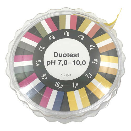 ●2種類の異なった指示薬を分離し、高い精度と正確な読み取りができます。●中央部分は疎水性が強く、試験紙に物理的強度を保持させています。●使いやすいプラスチックディスペンサー入の個別包装です。●サイズ：10mm幅*5m巻●pH測定領域：7.0...