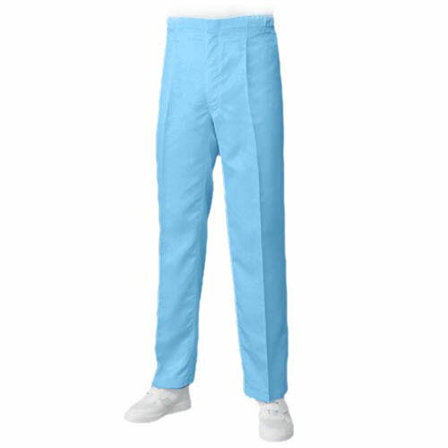 ●クリーンルーム用ウエア●材質：導電糸入りポリエステル100％●グレード目安：クラス10000●表面抵抗値：10^7Ω●色：ブルー●サイズ：L●ウエスト(cm)：68〜94●ズボン丈(cm)：105●股下(cm)：75●制電対策品●男性用パ...