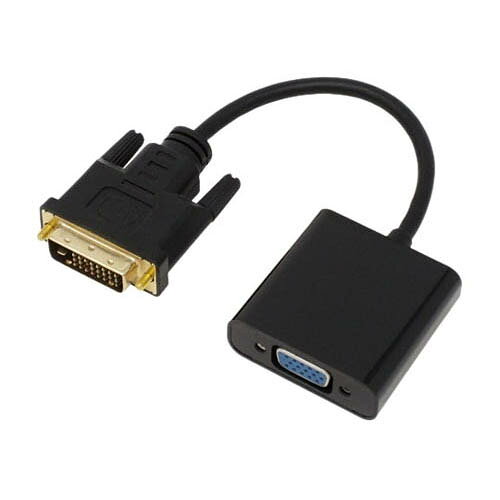 ●パソコンのDVI出力をVGAケーブルに接続できるようにします。(VGA出力をDVIに変換はできません)●パソコンのDVI-DポートからVGAポート搭載ディスプレイ／プロジェクターなどに映像を出力します。●内蔵チップセットがDVI-D出力を...