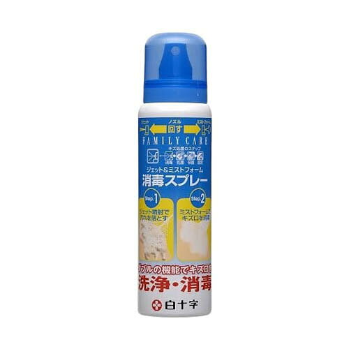 ●ジェット＆ミストフォームのダブル機能で洗浄・消毒ができます。●ジェット噴射によって傷口に付着した汚れをしっかり落とします。また、液化ガスを採用することで使いきるまでジェットの勢いが衰えず、安定した洗浄効果が得られます。●ミストフォームは、...
