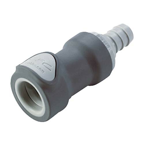 ●コンパクトなノンスピル・バルブ付きのカップリングです。●片手での着脱が可能です。●仕様：ボディ●適応チューブサイズ内径(インチ)：3／8●材質：本体／ガラス練りこみPP・ABS樹脂、スプリング／SUS316、Oリングシール／EPDM(エチ...