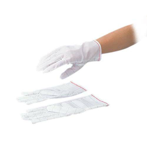 ●静電気をシャットアウト。●サイズ：M●全長(mm)：約230●材質：手の平…表面／PU(ポリウレタン)100％(PUフィルムでラミネート)、裏面／ポリエステル100％(天竺編)(カーボン)炭素繊維織込、甲部…ポリエステル100％(特殊加工...