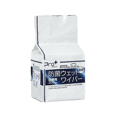 ●拭くだけで「防菌・防ウィルス作用」が長時間持続します。●テーブル・手すり・ドアノブ・ベッドまわり・便座・トイレなどの洗浄・防菌に適しています。●環境の洗浄・除菌に。※全ての菌を除菌するわけではありません。●仕様：詰替用●入数：1個(200...