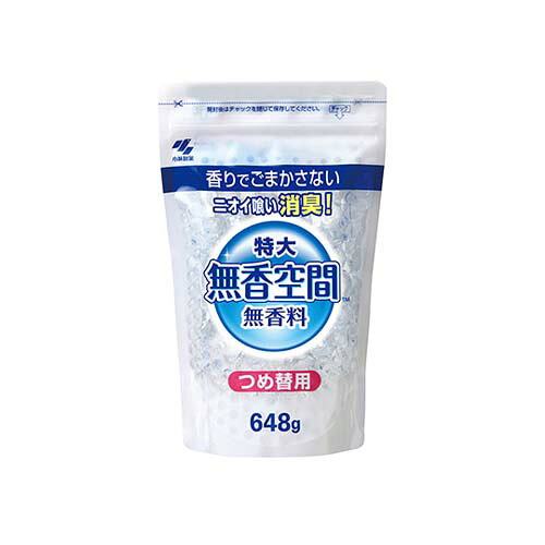 ●香りを一切使っていない、無香タイプの消臭剤です。●最大直径14mmの大きなビーズ。●仕様：特大つめ替用●容量：648g●材質(成分)：アミノ酸系消臭剤、吸水性樹脂●事業者向け商品です。リニューアルに伴い、パッケージ・内容等予告なく変更する...