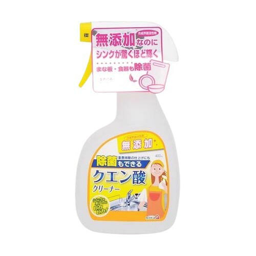 ●合成界面活性剤無添加なのにシンクが驚く程輝く●重曹掃除の仕上げにシュッと一拭き●重曹で汚れを落としクエン酸でピカピカに●商品サイズ：幅／100mm、奥行／58mm、高さ／200mm、重量／475g●容量：400mL●事業者向け商品です。リ...