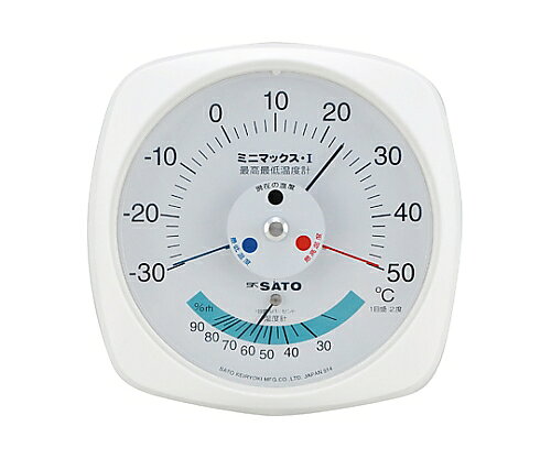 ●最高・最低温度、現在の温度と湿度が一目でわかる便利な温湿度計。●事務所・温室・ビニールハウスなどの管理の目安に●電源不要でエコな製品です。●測定範囲：：温度-30〜50度、湿度25〜95％Rh●測定精度：温度±2度湿度±5％Rh（30〜8...