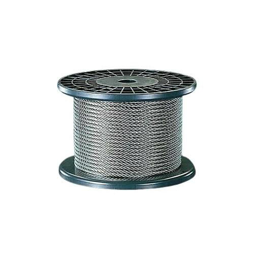 ●使用荷重は切断荷重の1／6です。●線径：10.0mm●切断荷重：6840kg●長さ：50m●ワイヤー構成：7×19●材質：ステンレス（SUS304）●重量：21kg●用途：カンバン・装飾用・作業工具の落下防止・額縁などの吊り用・園芸用・ア...