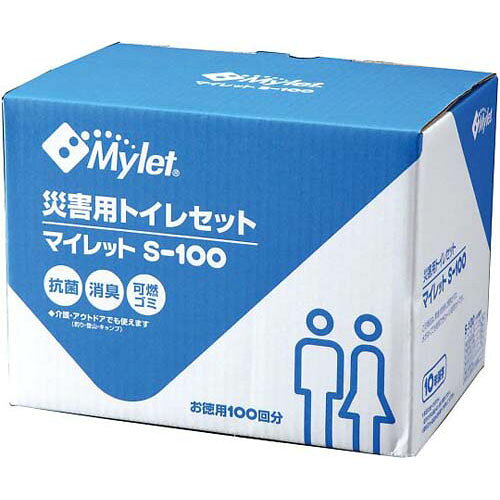 ●水がなくても固めてポイ！すぐに使える使い捨てトイレ処理セット●災害備蓄にコンパクトで場所を取らない大容量タイプ。●B5サイズの床面積に100回分を備蓄できます。●一人一日分を1パックに。●サイズ：幅240×奥行170×高さ180mm●質量...