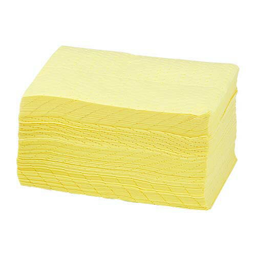 ●液体危険物をすばやく吸収するシートです。●用途：水、油、溶剤、酸、アルカリ●吸収量：0.85L／枚、85L／袋(100枚)●材質：PP(ポリプロピレン)●サイズ：400*500mm●事業者向け商品です。リニューアルに伴い、パッケージ・内容...