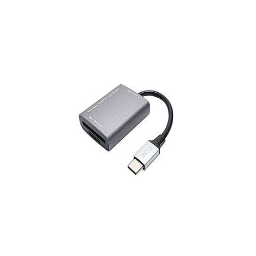 ●SDカードとmicroSDカードが同時に使える（2スロット搭載）／スタイリッシュで放熱性の高いアルミニウム採用●SDカード・microSDカード同時使用可能USB Type-C端子搭載のPC・タブレットでSDカード・microSDカードを...