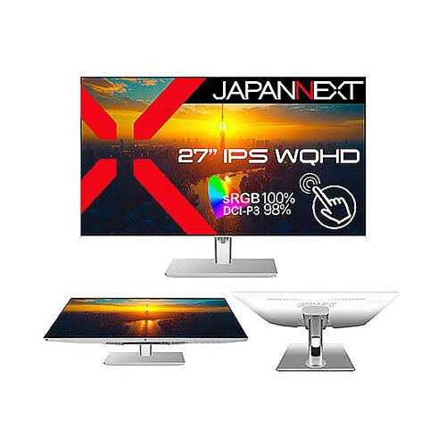 ●27インチのIPSパネルを搭載し、本体カラーにホワイトを採用したWQHD（2560x1440）解像度の液晶モニターです。●最大220mm（横置時）の範囲内で高さ調整ができるだけでなく、水平方向のスイーベル（左右各15度）、角度調整チルト（...