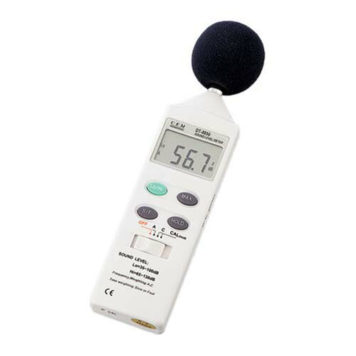 ●オートパワーオフ機能付きで便利です。●サイズ：63.8×40×251mm●重量：250g●測定範囲：Low／35〜100dB、Hi／65〜130dB●機能：表示1.5回/秒・MAX表示・データホールド・AC/DCアウトプット●分解能（dB...