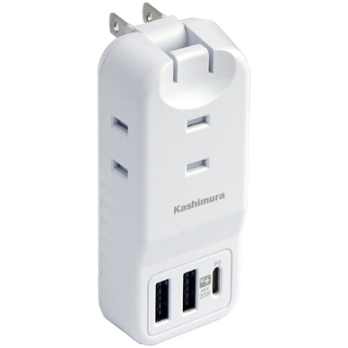●3口のACコンセントとUSB PD対応Type- CポートとUSB-A2ポートを搭載した電源タップ。ACコンセントは3口合計1400Wまで対応。Type-CはUSBコネクタの裏表を気にせず挿せるリバーシブルUSBポートで便利です。●自動識...
