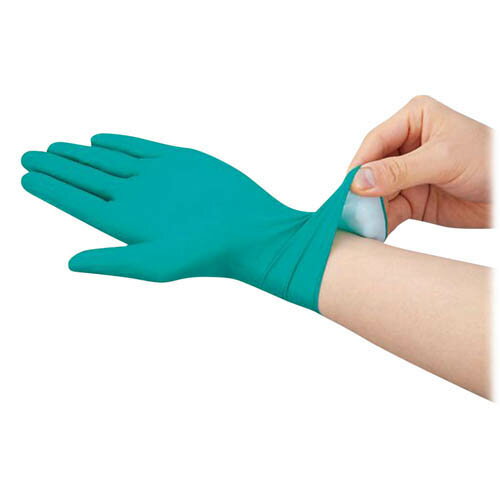 ●手袋の内側と外側で色味が違うため、使用済みかどうか視覚的に判断できます。●ジェルにより手肌に優しいはめ心地です。●二層構造により強度と引裂抵抗に優れています。●廃棄後は早く土壌に還ります。●サイズ：L●入数：1箱(50枚入)●材質：ニトリ...