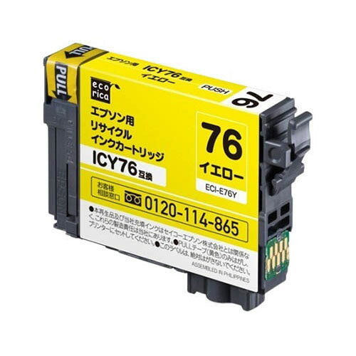 ●対応カートリッジ：エプソン ICY76●カラー：イエロー／顔料●対応機種：PX-M5040F／PX-M5041F／PX-S5040●その他：エコリカ リサイクルインク●事業者向け商品です。リニューアルに伴い、パッケージ・内容等予告なく変更...