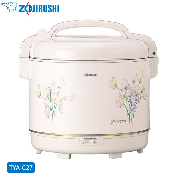 象印 電子ジャー(保温専用)TYA-C27サイズ：350×310×H340保温容量：約2.7L(1.5升)消費電力：100V 26W色柄：スイートピー(FX)重量：約3.5kg ★「送料無料（北海道、沖縄県、離島、一部地域は除く）」ですが、...