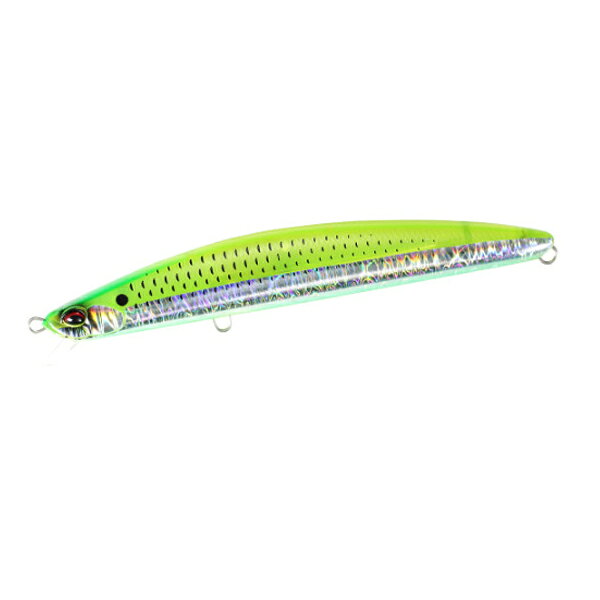 オオニベやランカーシーバスといった巨大魚を獲る為に DUOの技術を惜しげもなく注ぎ込んだ「タイドミノーゴースト」。 長時間に及ぶ激しいファイトを想定し、 肉厚ボディで強い負荷にも耐える強度を確保。 フックとリングは太軸のものを採用 初搭載と...