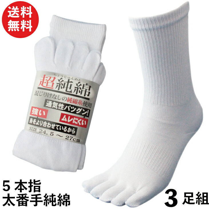 純綿糸使用で通気性バツグンで蒸れずに快適。 太番手の糸を使っているので気持ちの良い履き心地。 ハードな作業でも踏ん張りのきく五本指。 カカト付でしっかり履ける。 撚り合わせた糸で編みあげているので、丈夫で破れにくい。 甲周りにサポータ付で、...