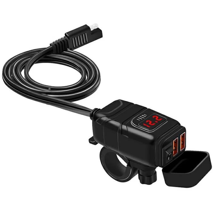 商品特徴：【Qualcomm Quick Charge3.0 】急速充電に対応しており、すばやく、同時に2台の携帯電話またはiPad /タブレットを充電することができます。【電圧LED表示】充電電圧を表示できる車載バッテリーの電圧を自動的に...