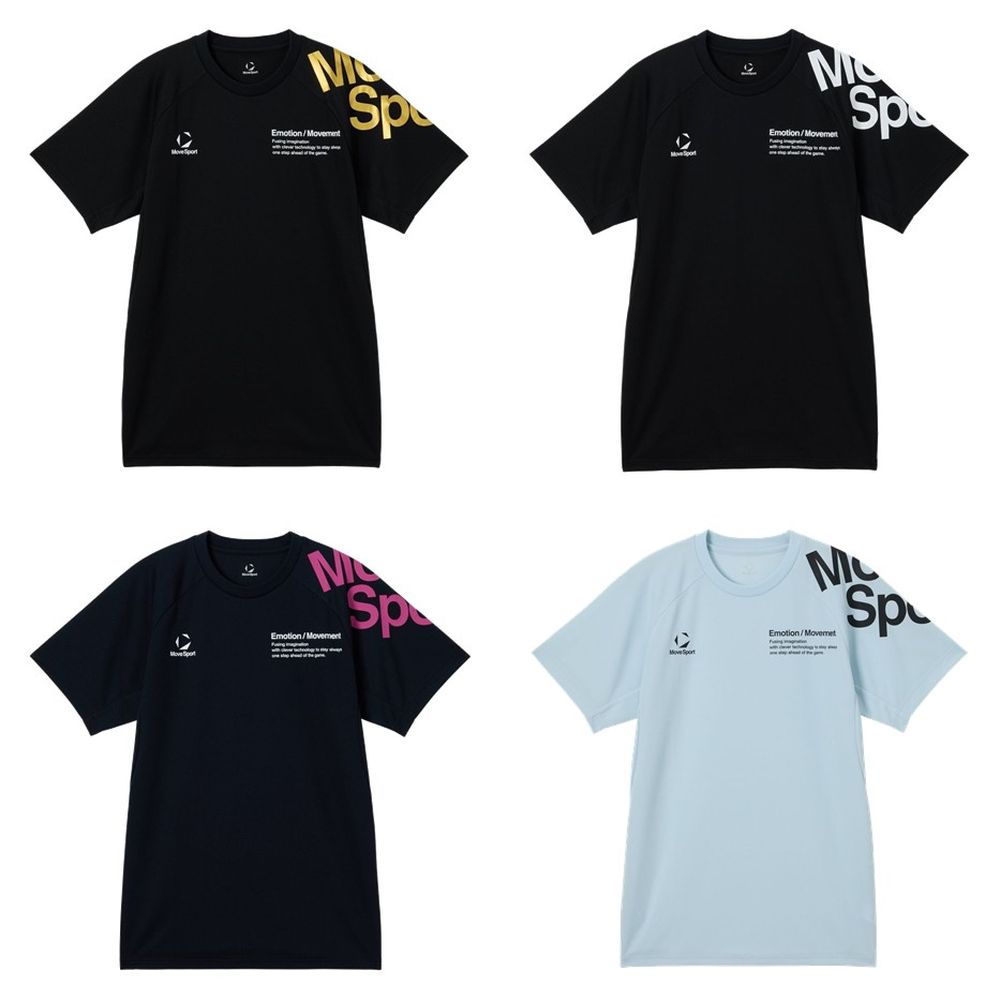 ブラック×ゴールド(BKGD) ブラック×ホワイト(BKWH) ネイビー×ピンク(NVPK) ホワイト×ブラック(WHBK) メーカー希望小売価格はメーカーカタログに基づいて掲載しています。 肩部分のグラフィックがデザインポイントの半袖プラ...