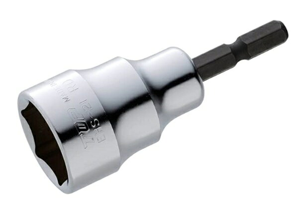 呼び寸法:21mm サイズ:全長70.0×横28.5×高さ28.5mm 6角対辺:21mm 奥行:27mm 質量:80g 材質:ビット材/材質:SCM435 差込角:6.35mm 仕様:6角サーフェイスソケット、シャンク部圧入式、14.4V...