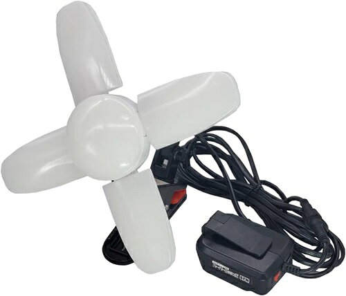 ● 使用電圧：12.8～21V DC ●定格消費電力： 25W ●定格周波数：50/60Hz ●口 金：B22 ●コードの長さ：VCTFK　2C　5m ●明るさ：3000LM ●対応バッテリー リチウムイオンバッテリー 電圧　直流14.4V...