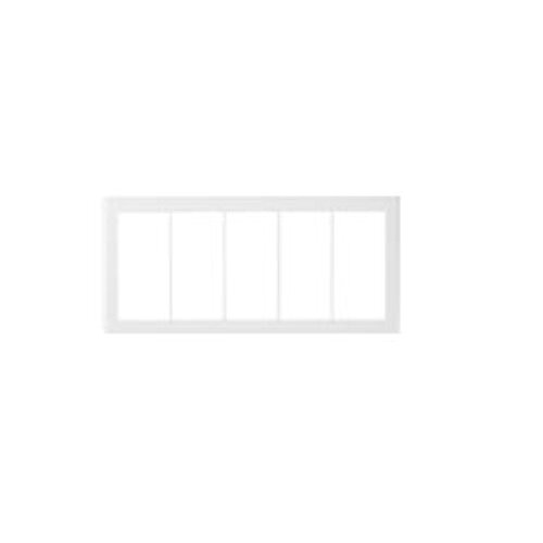 コスモシリーズワイド21 スイッチプレート 5連用 ホワイト 商品番号：2317002001101 （画H詳H）