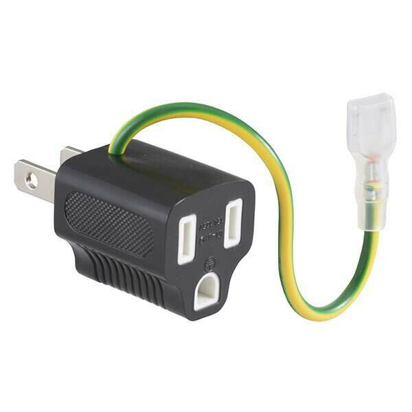 【お取り寄せ商品】 ・メーカー在庫確認後、納期のご連絡をいたします。 ・在庫切れ、廃盤、生産終了などでお手配できない場合、ご注文をキャンセルさせていただく場合がございます。 ■アース(接地)つき3極の機器の電源プラグを一般コンセント2極に接...