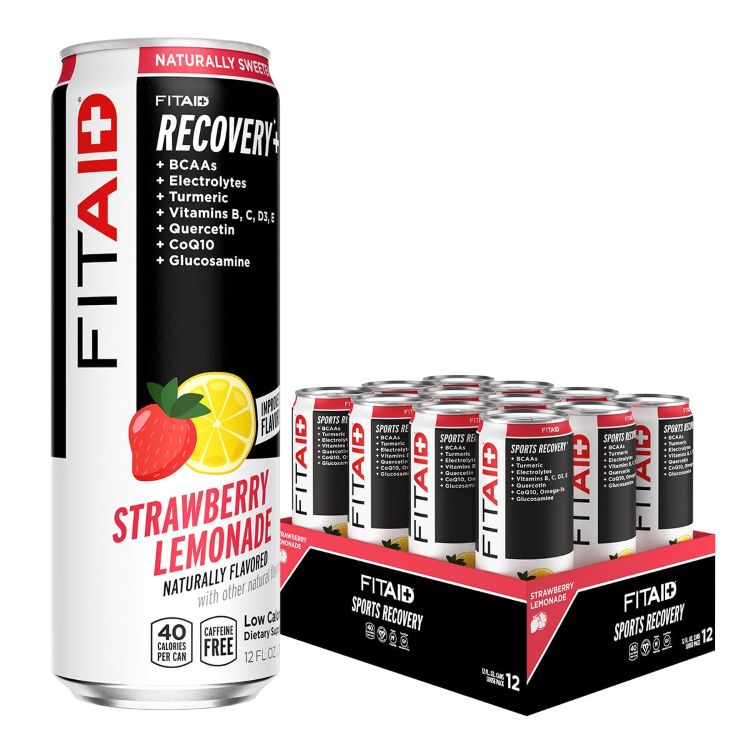 FITAID には、分岐鎖アミノ酸 (BCAAS)、グルタミン、グルコサミンなどがぎっしり詰まってます。身体活動、トレーニング、エクササイズの直後に、爽やかでよく冷えた FITAID の缶を開けてください。