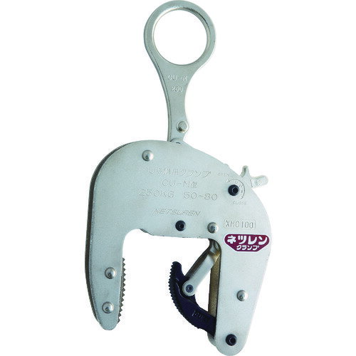 ●安全性を最重点に軽量で耐久性があり、手軽に作業ができます。●U字溝・フリュームなどの施工。●クレーンなどによる布設工事。●基本使用荷重(t)：0.25●クランプ範囲(mm)：50〜80●寸法(mm)D：50●寸法(mm)H：318●寸法(...