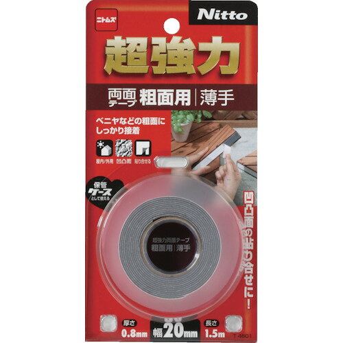 ●粘着力：7.28N／10mm●凹凸面やザラザラ面の接着に対応致します。●ベニヤなどの粗面に。リニューアルに伴い、パッケージ・内容等予告なく変更する場合がございます。予めご了承ください。広告文責：楽天グループ株式会社050-5212-8316