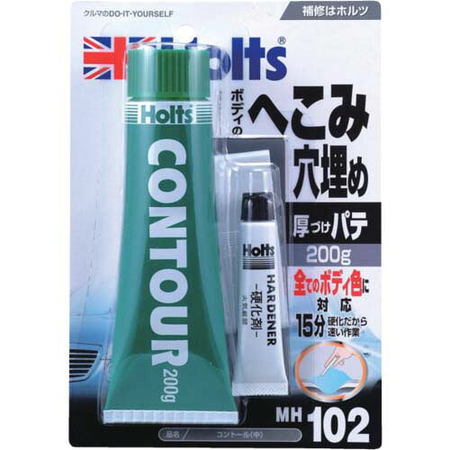 ●超微粒子ポリエステル樹脂を使用した、3液性の高品質パテです。●高密着で、耐衝撃性や耐収縮性が高いパテです。●高性能に加え、速乾性で削りやすく作業性にも優れています。●ボディの補修等に。●ヘラ●耐水サンドペーパー：100、320、1000●...
