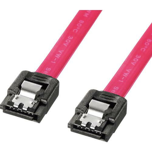 ●ケーブル長：0.7m●コネクタ：ラッチ付7ピンメス-ラッチ付7ピンメス●線材の太さ：26AWG●SATA3対応で6Gb／sの転送速度です。●シリアルATA3規格対応します。●SATA6.0Gb／s対応 、1.5Gb／s、3Gb／sにも対応...