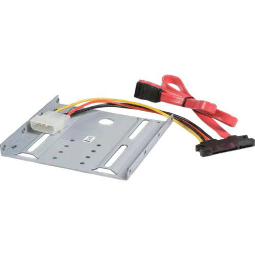 ●ドライブサイズ：2.5インチ●デバイス接続側インターフェース：SATA●材質：スチール●3.5インチベイに2.5インチSATA HDDをマウントできます。●22ピンSATAデータ／電源用コネクターが付属しています。●頑丈な金属製のブラケッ...