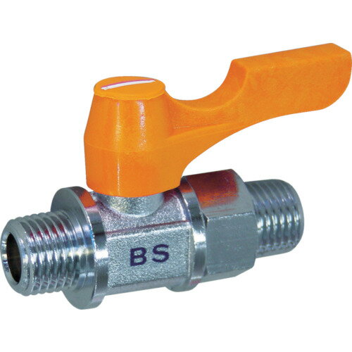 ●ボールバルブと継手の一体化コンパクトな形状です。●両テーパー型です。●特有のカラー感覚とデザインは機器の機能と美観を高めます。●0.98MPa(80℃〜-10℃)の水、空気、油です(凍結個所は除く)。●両外ねじ用。●接続口径D1：R1/4...
