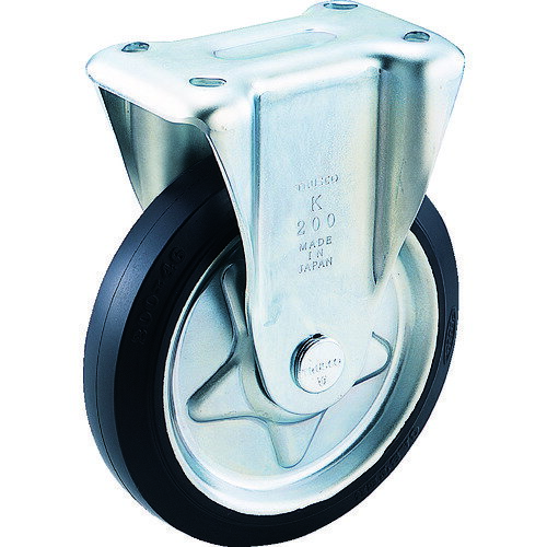 ●プレート式●固定式●ラジアルベアリング入●自在旋回部は、ダブルベアリングを採用し、なめらかな回転を実現しています。●車輪回転部はラジアルベアリング入りで耐久性に優れています。●スチールホイールは、デザイン性も良く特徴のある星マークの形をし...