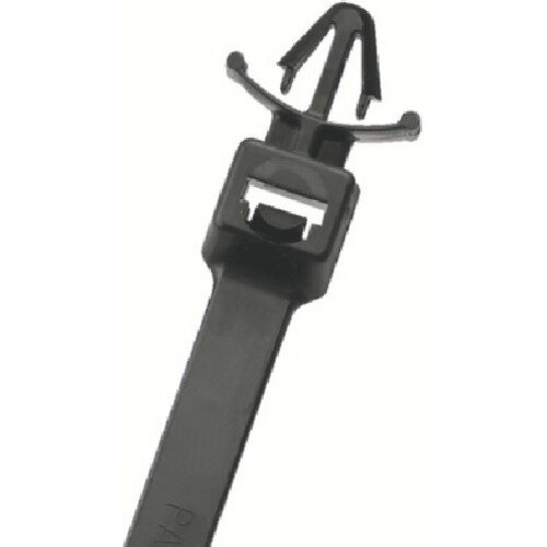 ●屋内・屋外用●使用温度範囲：-60〜85度●最大パネル厚：2.7mm●取付穴径：6.4mm●パネルへの取付は、結束バンドのヘッドを取付穴に押し込むだけでできます。●ウイングによる一定の締め付け効果によって、安定した確実な固定ができます。●...