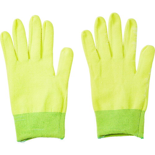 ●表面はアラミド長繊維を使用し、裏面は吸汗性に優れたキュプラ(ベンベルグ[[R上]])長繊維を使用しているため、装着感が良く、手の蒸れを防ぎます。●13ゲージで薄いため、インナー手袋に最適です。●耐切創インナー手袋として。●色：イエロー●サ...
