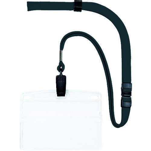 ●ストラップ寸法：長さ約900*幅約10mm●安全装置、長さ調整機能付●チャック付●グリーン購入法適合品●ソフトタイプ●GPNエコ商品ねっと掲載品●スタンダードな吊り下げ名札です。●クリップ式でポケットに差し込めます。●名札ケースは水やホコ...