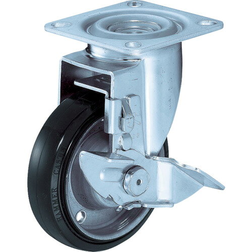 ●ボールベアリングが上下二段設計で回転が軽く荷重に対する抵抗力も非常に強靭です。●オールマイティーな中・重量用キャスターです。●許容荷重(daN)：150●許容荷重(kgf)：153●車輪径D(mm)：125●車輪幅(mm)：38●取付高H...