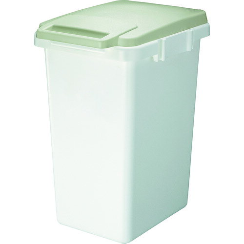 ●本体を連結することで風などで倒れにくく、フタにはハンドルが付いて片手での開閉が楽です。●フタの色を変えてゴミの分別にも役に立ちます。●片手でフタが開閉できるハンドル付連結ゴミ箱です。●工場、倉庫内、オフィスなど。●色：ベージュ●間口(mm...