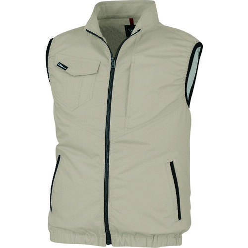 ●生地は導電性繊維を織り込んだ引き裂きに強い高密度リップ組織です。●付属は全て樹脂製で静電気が起きにくい空調服です。●高温多湿の場所や作業全般に。●色：キャメル●サイズ：L●着丈(cm)：69●胸囲(cm)：115●肩幅(cm)：45●裾廻...