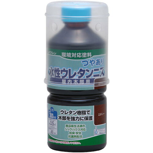 ●塗り面積(2回塗り)：約3.5平方メートル(畳約2枚)●乾燥時間(20度)：約90分●うすめ液：水(水道水)●耐久性があり、低臭で安全な扱いやすい屋内用ニスです。リニューアルに伴い、パッケージ・内容等予告なく変更する場合がございます。予め...